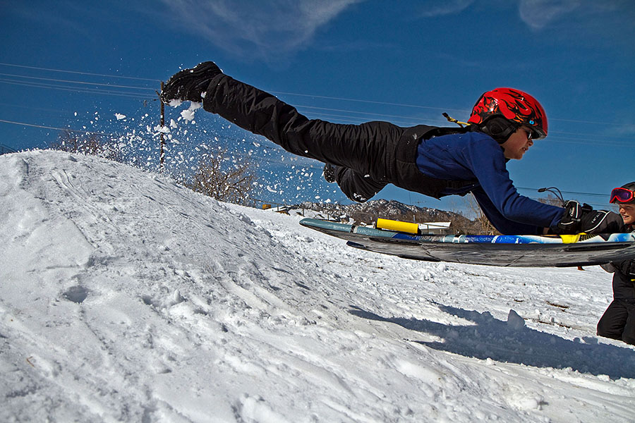 Snow Sledding at Tantra Park, Boulder